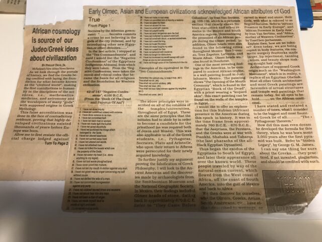 African cosmology is source of our Judeo & Greek ideas about ...